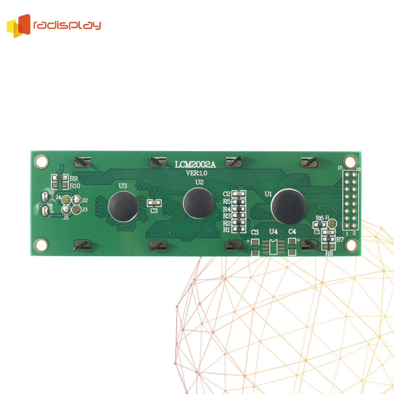 20x2 LCD Display Module (RD2002A), 2002 Character (Alphanumeric) Display – Radiant Electronics ...