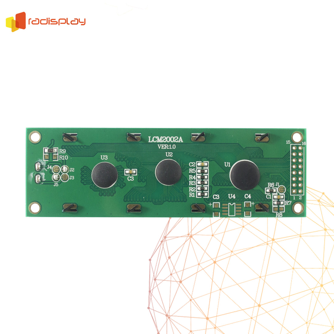 20x2 LCD Display Module (RD2002A), 2002 Character (Alphanumeric ...